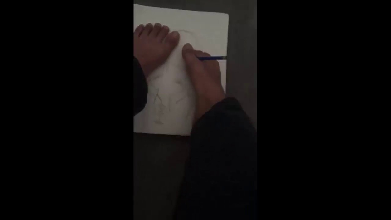 Drawing With My Feet Challenge Timelapse - YouTube