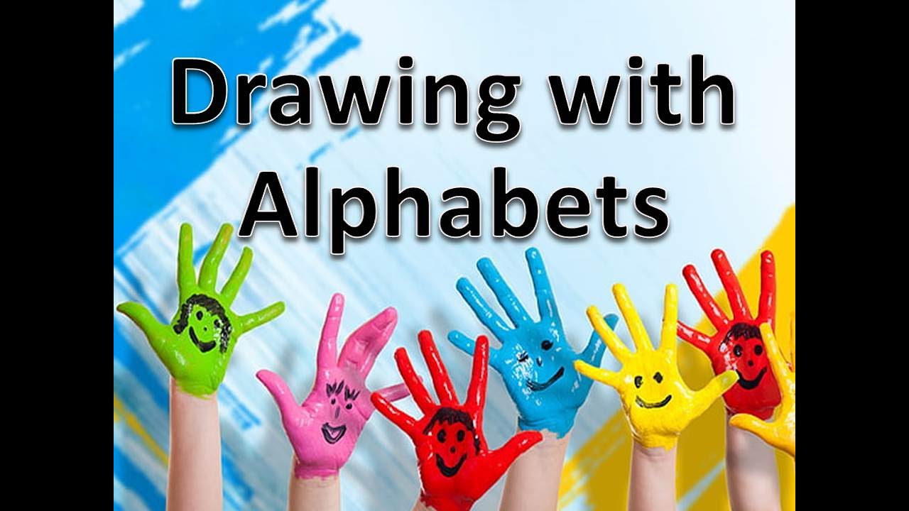Drawing with Alphabets / Basic kids drawing / how to draw images from ...