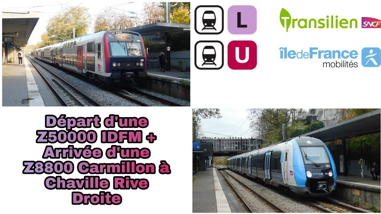 [Transilien L U] Départ d'une Z50000 IDFM + Arrivée d'une Z8800 ...