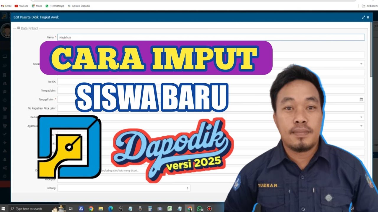 IMPUT DATA SISWA BARU DAPODIK VERSI 2025 #dapodik #pendidikan - YouTube