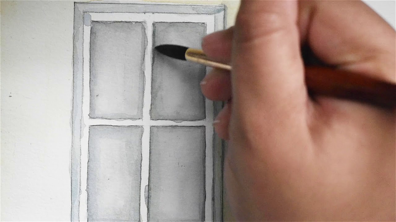 Watercolor Beginner - Day 172 Window - YouTube