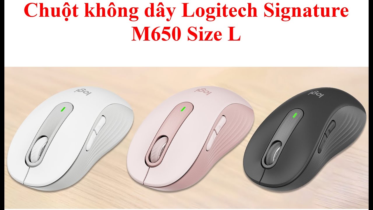 Chuột không dây Logitech Signature M650 size L - YouTube