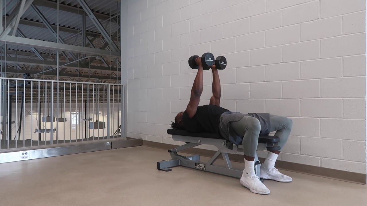 Neutral Grip DB Flat Bench Press - YouTube