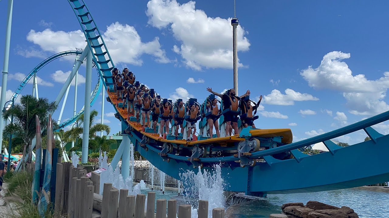 Pipeline The Surf Coaster off ride 4K 60fps - YouTube