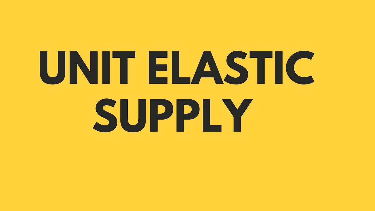 unit elastic supply| In Urdu/ English - YouTube