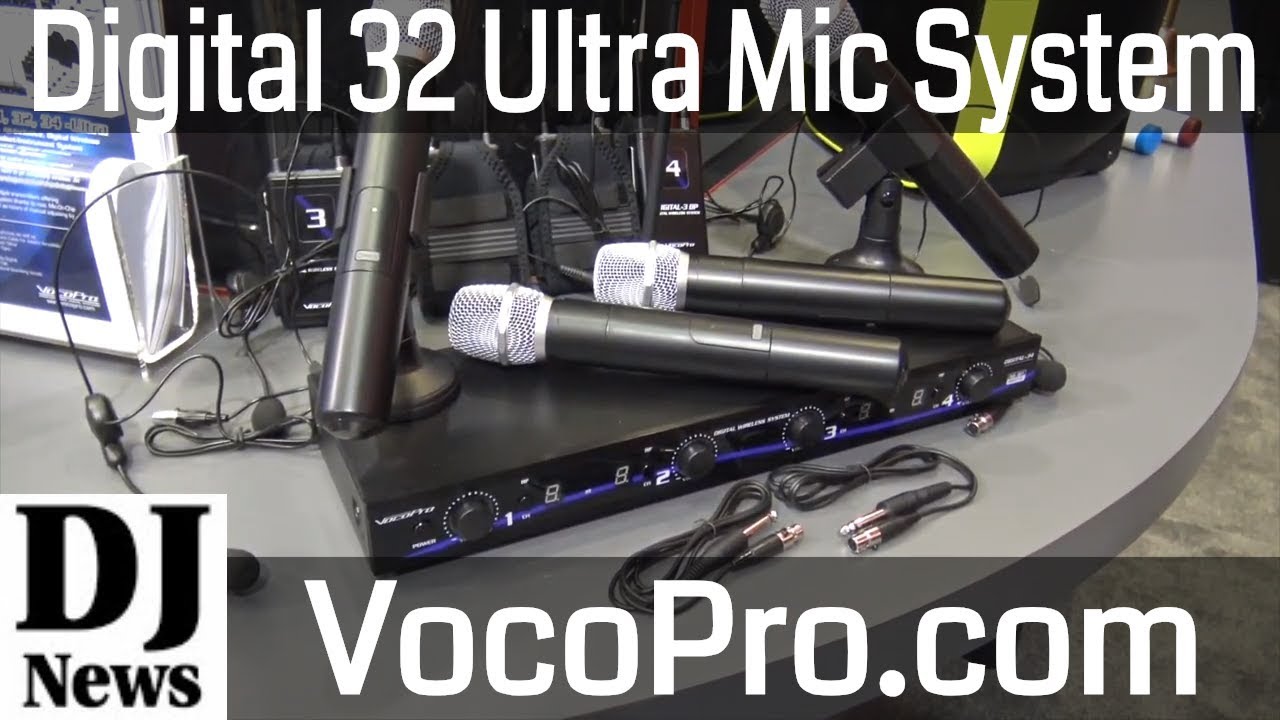 VOCOPRO Wireless Microphone System Digital-32-Ultra For Schools DJs ...