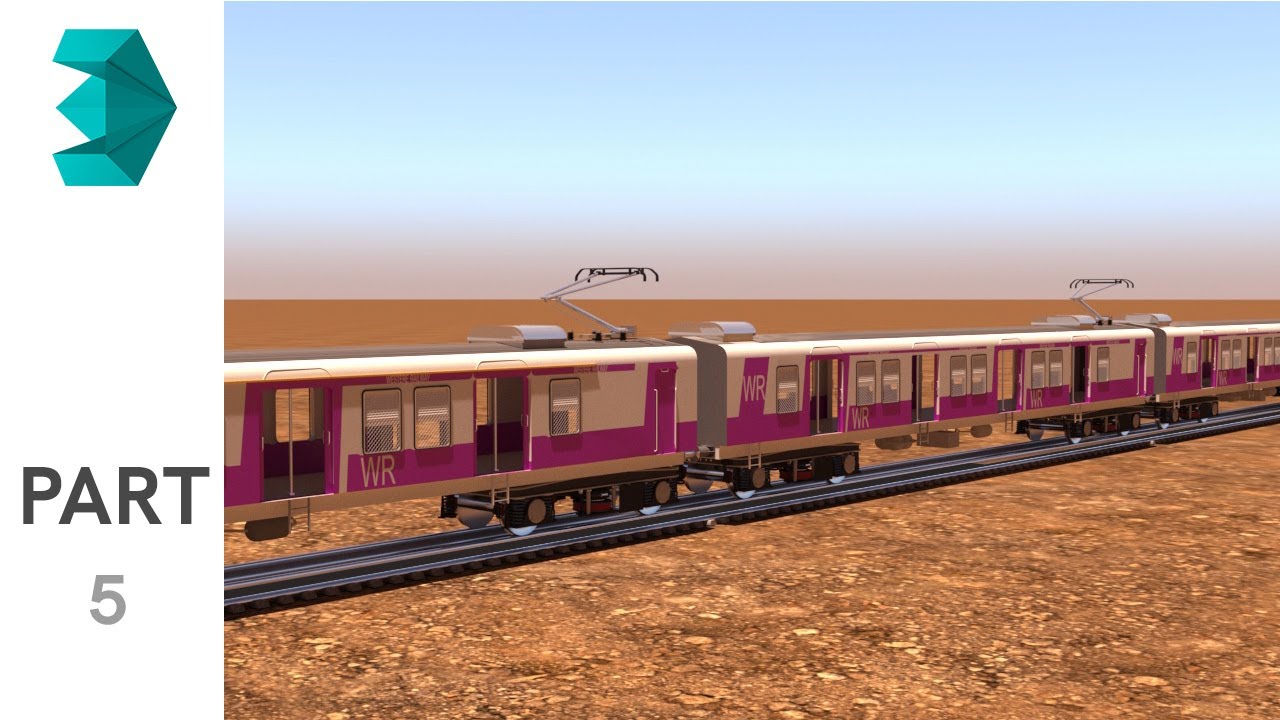 Mumbai Local train 3d model in 3d max step by step Wheelbase (Part 5 ...