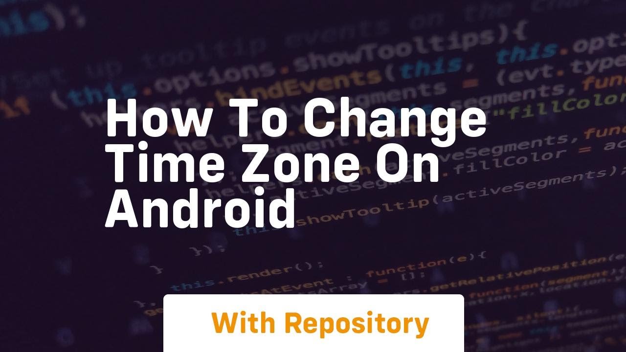 How to change time zone on android - YouTube