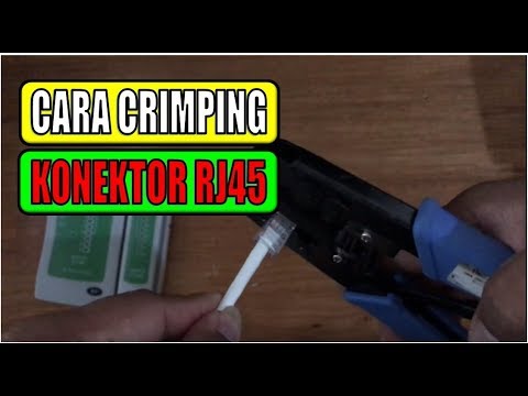 CARA MEMASANG KONEKTOR RJ45 PADA KABEL LAN/UTP - YouTube