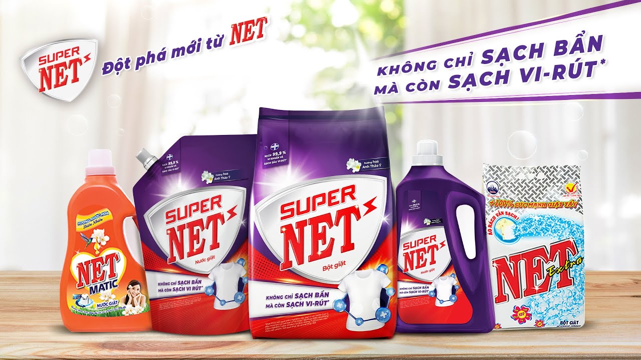 Bột giặt Super NET - Không chỉ sạch bẩn, mà còn sạch vi-rút - YouTube