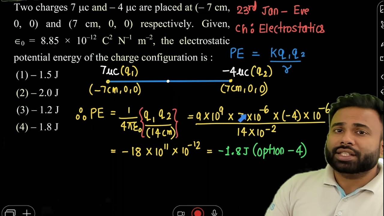 Two charges 7c and -4c are placed at (-7 cm, 0,0) and ( 7 cm,0,0 ...