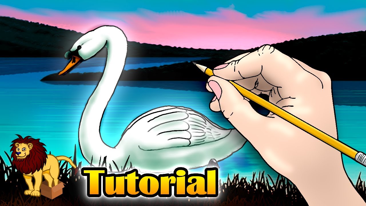 How to Draw A Swan Tutorial (in Gimp, or anything) - YouTube