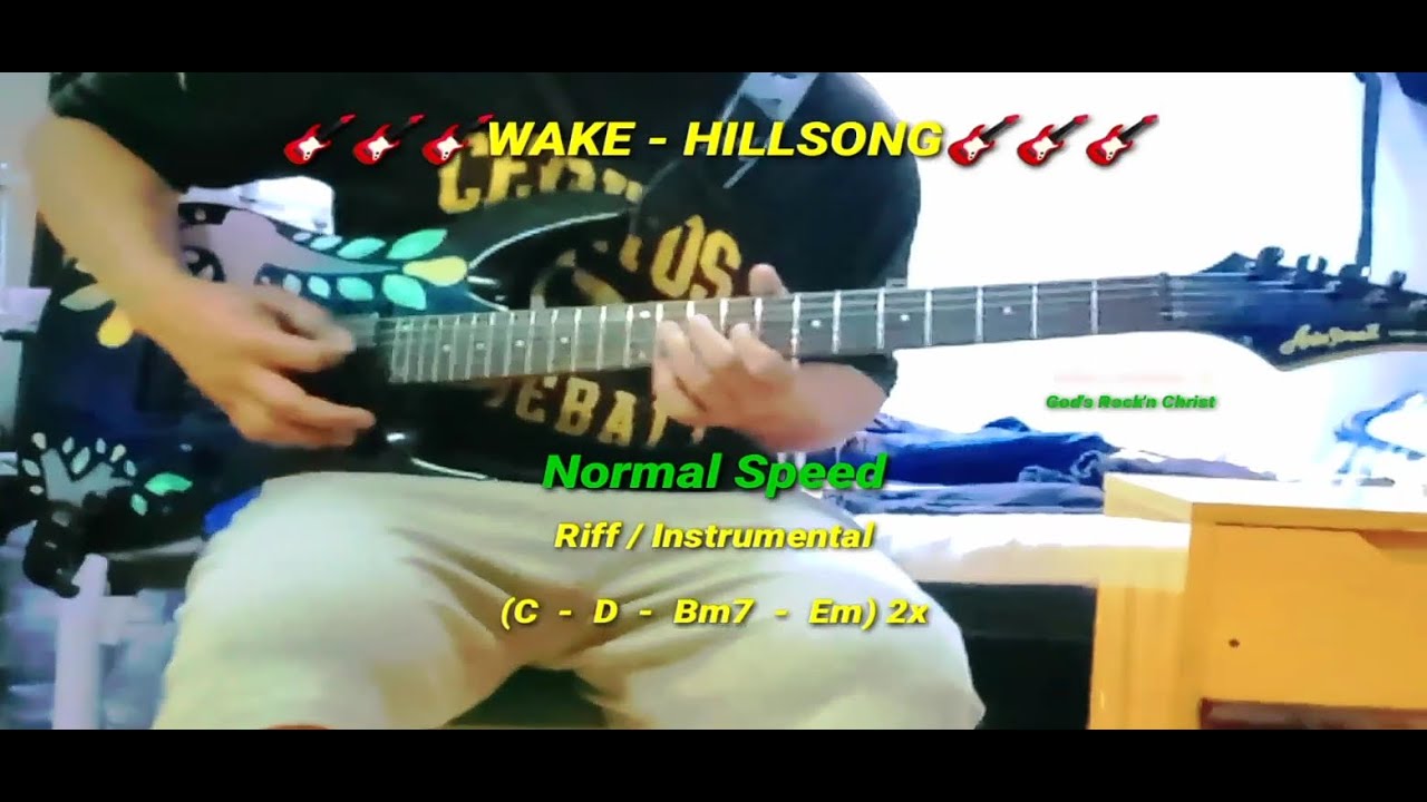 WAKE - Hillsong Lead Guitar Riff / Instrumental Tutorial - YouTube