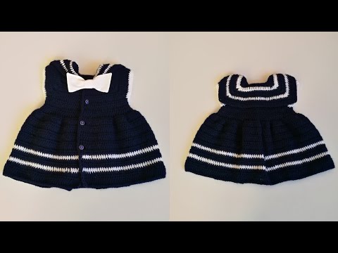 Denizci Bebek Elbisesi💙 (Sailor Dress)💙👸 Nasıl Örülür?