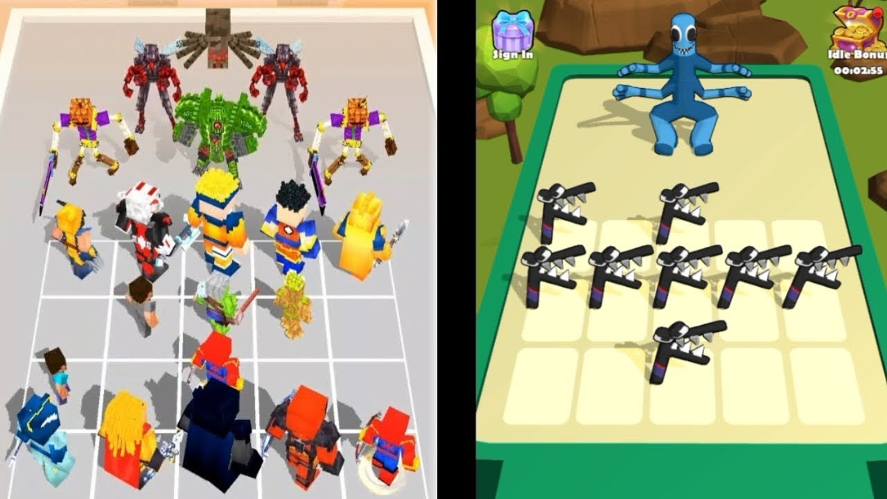 Merge Alphabet Lore vs Hero Craft Run 3D Merge Master ⭐ Gameplay ...