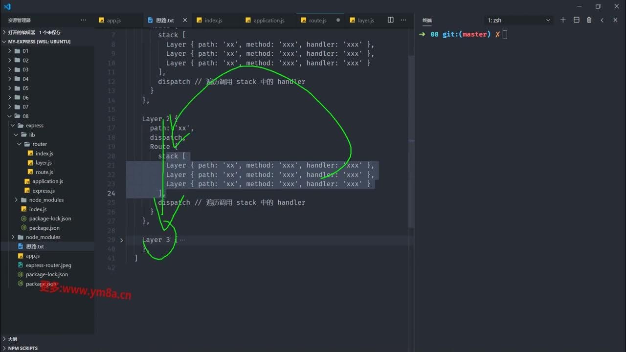 19340 Express实现原理 实现多个处理函数的路由中间件 1 web前端入门到精通 全套完整 实战课程 - YouTube
