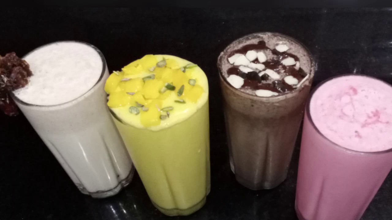 Summer special refreshing milkshake 4 types milkshake - YouTube