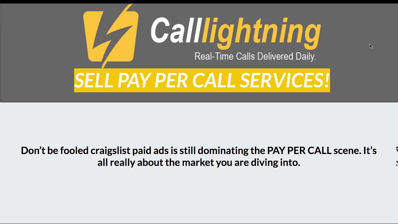 (MAJOR UPDATE!!) Call Lightning Pay Per Call Services - YouTube