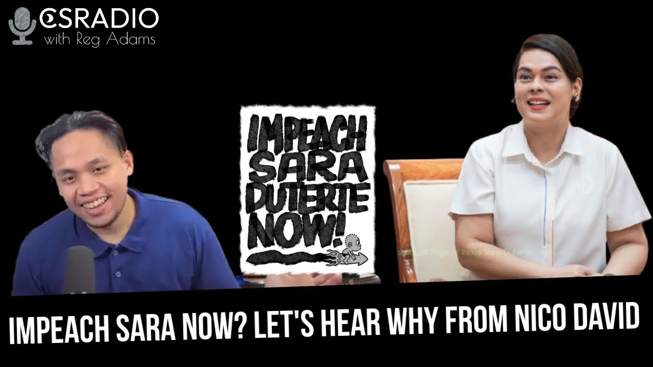 IMPEACH SARA DUTERTE NOW? Let's hear why from Nico David - YouTube