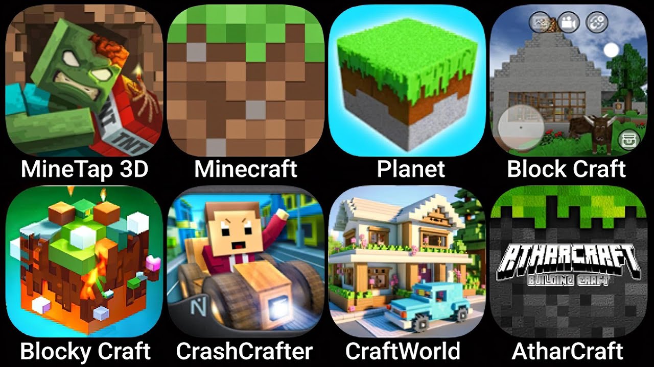 MineTap 3D, Minecraft, Planet, Block Craft, Crash Crafter, Craft World ...