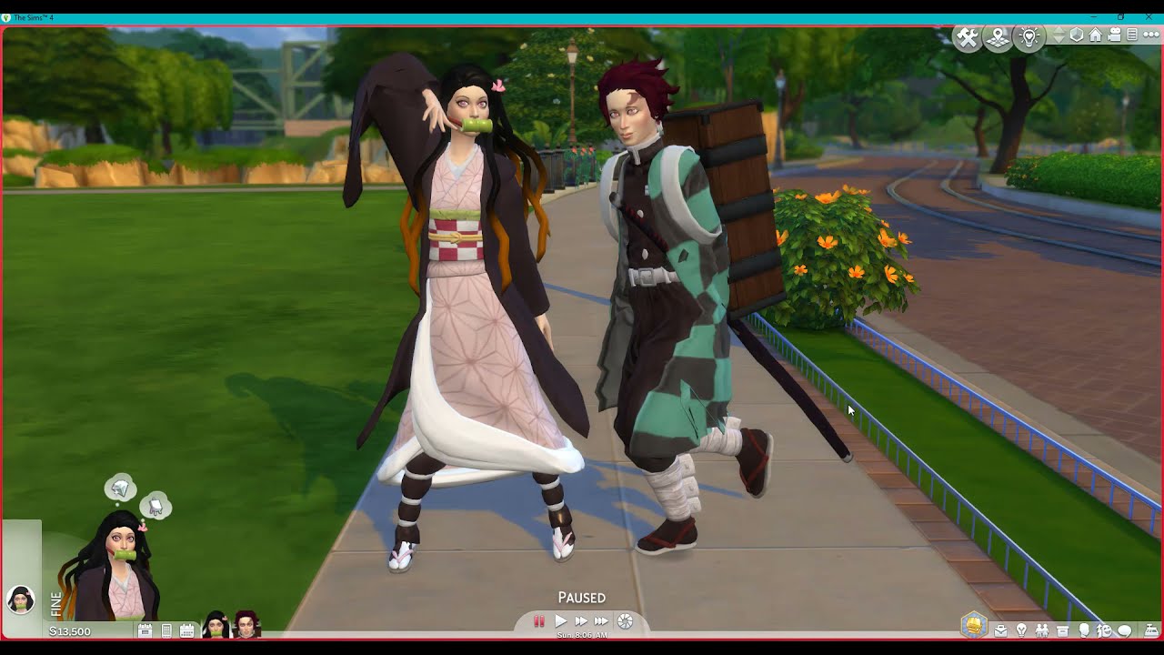 TANJIRO And NEZUKO KAMADO Sims And Custom Content Links - YouTube