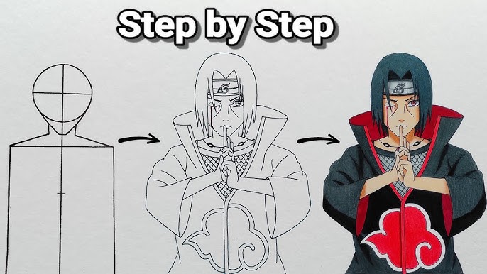 How To Draw Itachi Uchiha Step By Step Drawing Guide By
