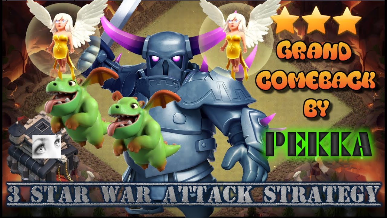 TH9 NEW 3 STAR WAR ATTACK STRATEGY| PEKKA ATTACK 2016| HPBB(Pekka ...