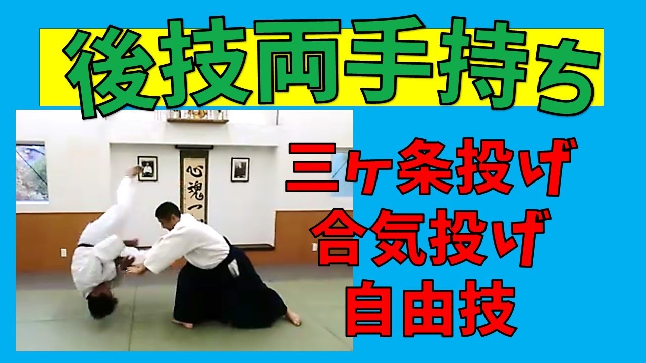 後技両手持ち三ヶ条投げ・合気投げ・自由技 Youtube 4171