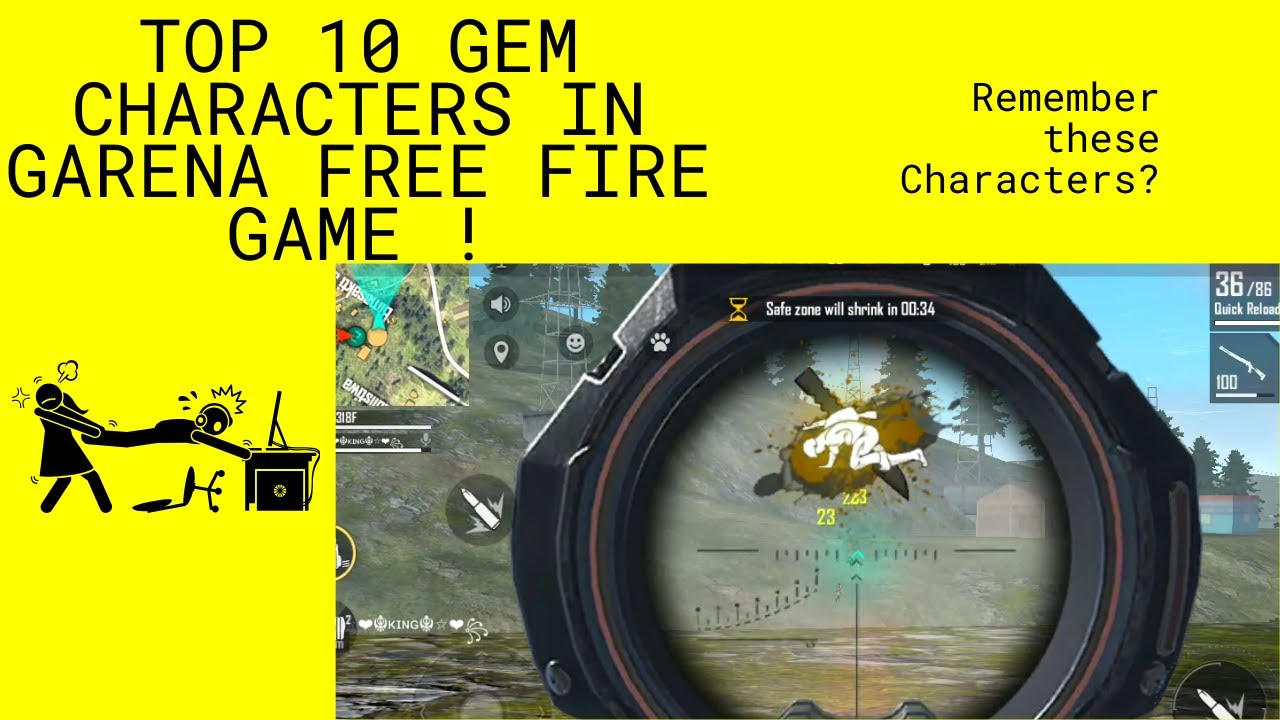 Top 10 Gem Characters in Garena Free Fire ! | INFO SPOT - YouTube