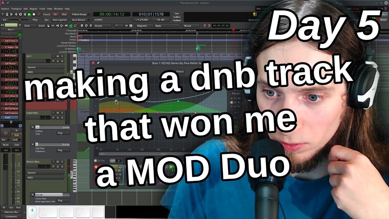 Making of "Bodacious" - Day 5 (making the bass super awesome) - YouTube