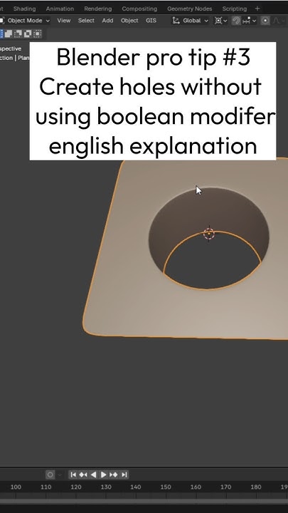 Create holes without boolean modifier #blendertutorial#blendershorts#blendertips#blendertricks ...