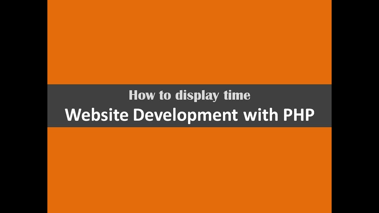 date function for display time website development with php - YouTube