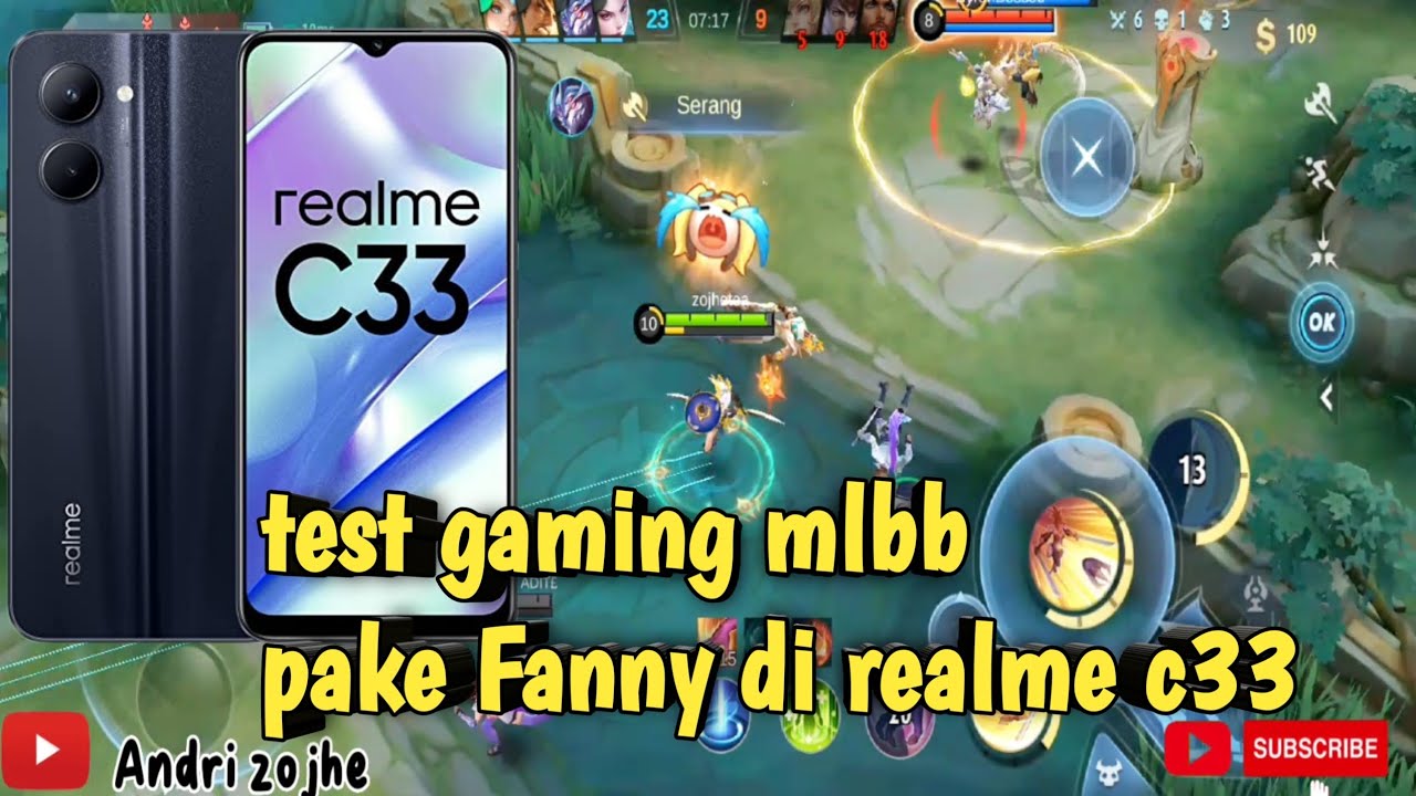 realme c33 | test game mlbb pake Fanny di realme c33 - YouTube