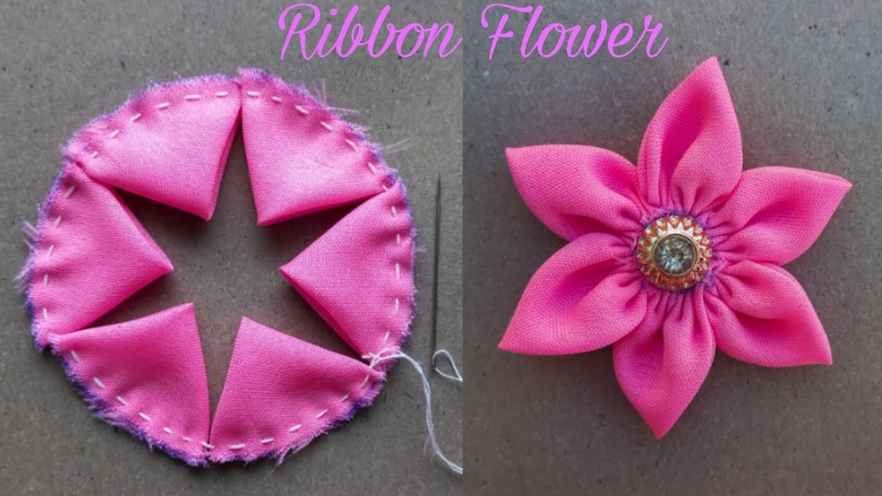 DIY: How to make an adorable fabric rose flower ~ in just 4 minutes ...