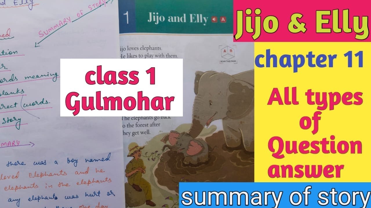Jijo & elly class 1// gulmohar class 1// jijo and Elly question answer ...