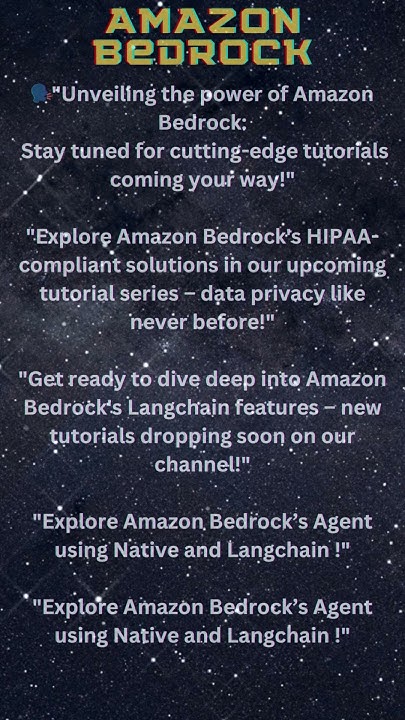 AWS Bedrock Tutorials #awsbedrock #llm #aws #dataanalytics - YouTube