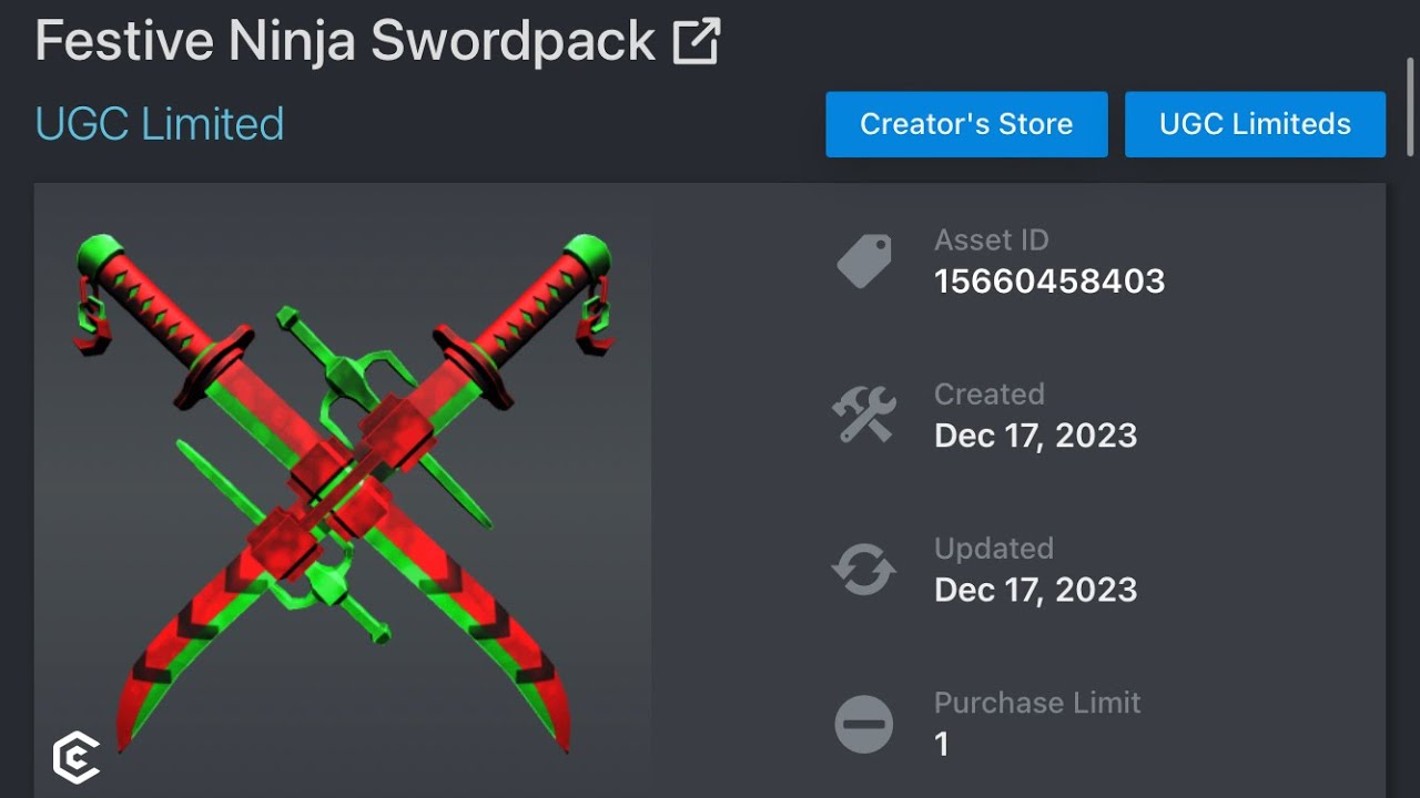 [UGC LIMITED] How to get Festive Ninja Swordpack in Escape Evil Krampus ...