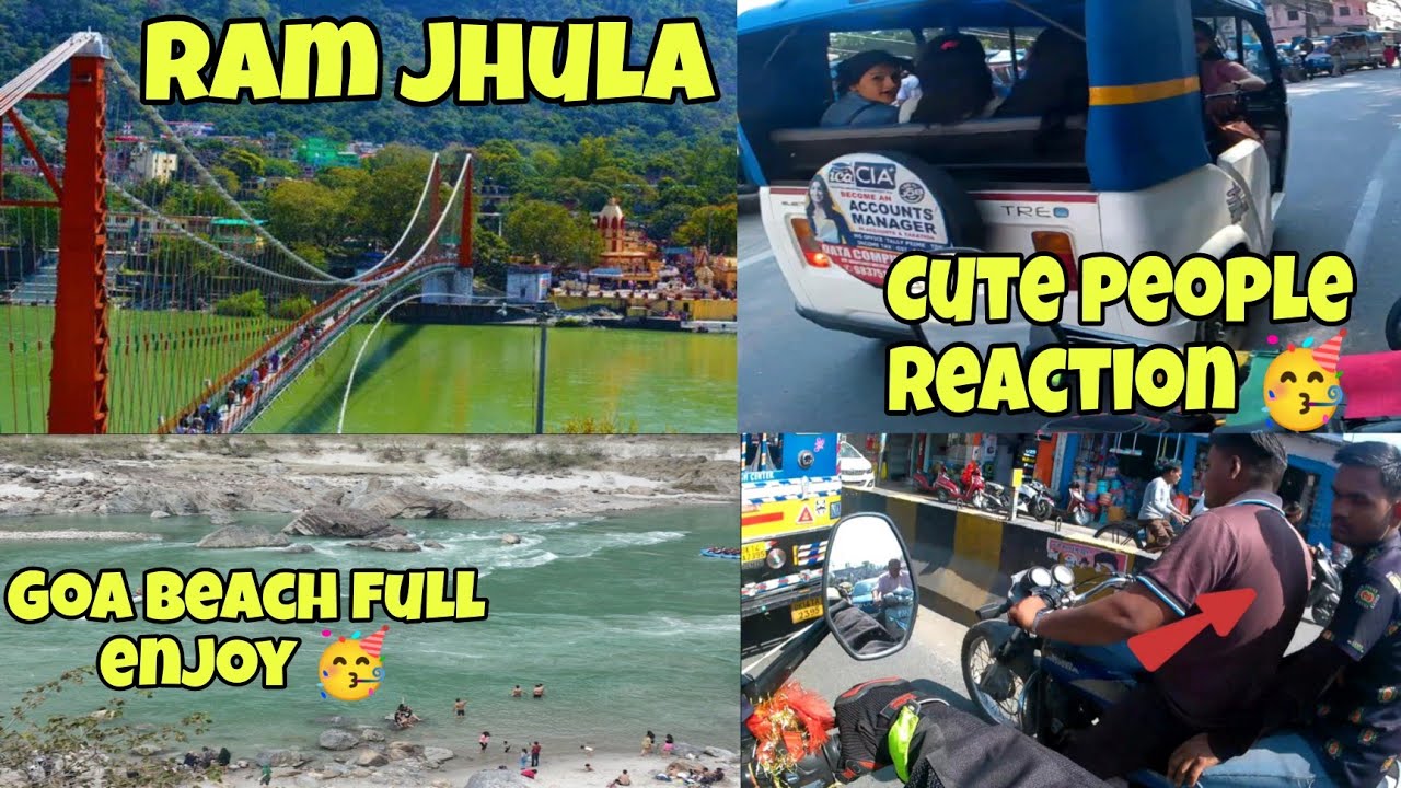 Goa Beach Rishikesh ️ | Cute Girls Reaction 😍 | Ram Jhula Rishikesh ️ ...