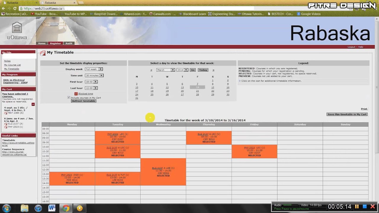 Rabaska - The Easy Way (How to register for your classes at UOttawa ...