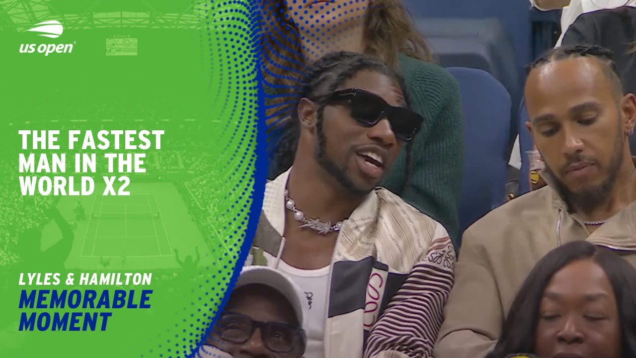 Lewis Hamilton & Noah Lyles Are in the House! | 2024 US Open - YouTube