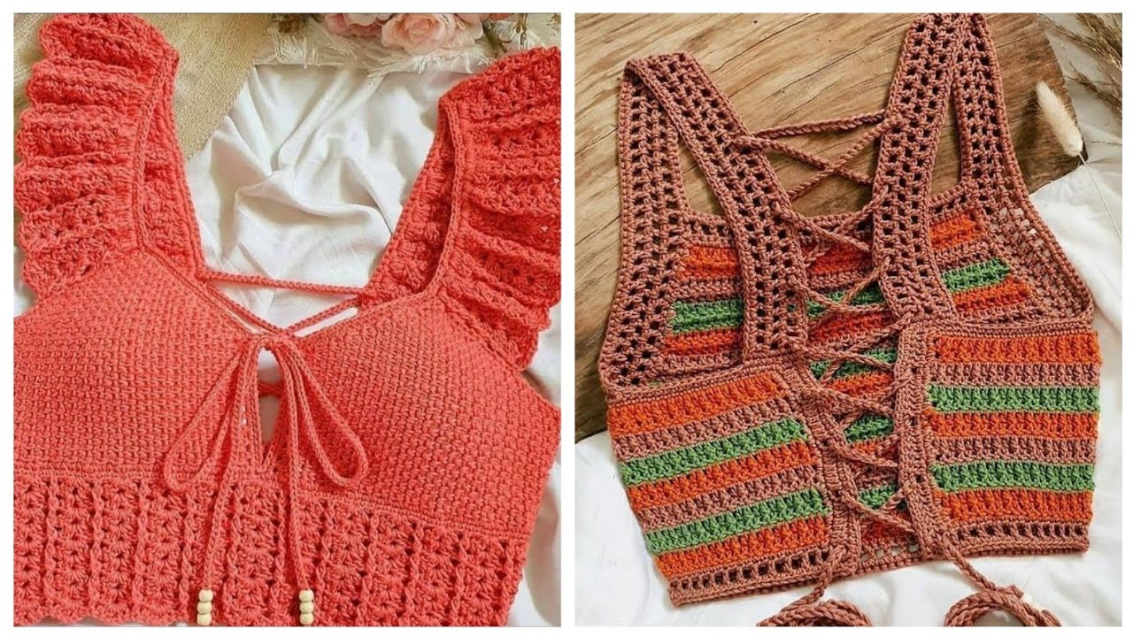 marvelous crochet handmade top designs - YouTube