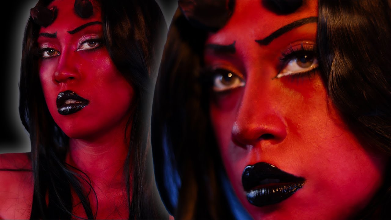 Maquillaje de diablita para halloween 😈🎃 - YouTube