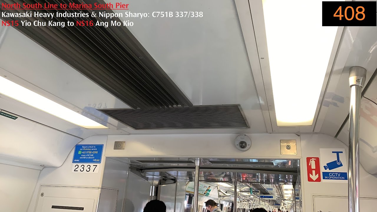 ⁴ᴷ [Been Long] SMRT Trains, NSL Train Ride [YCK → AMK] - Kawasaki C751B ...