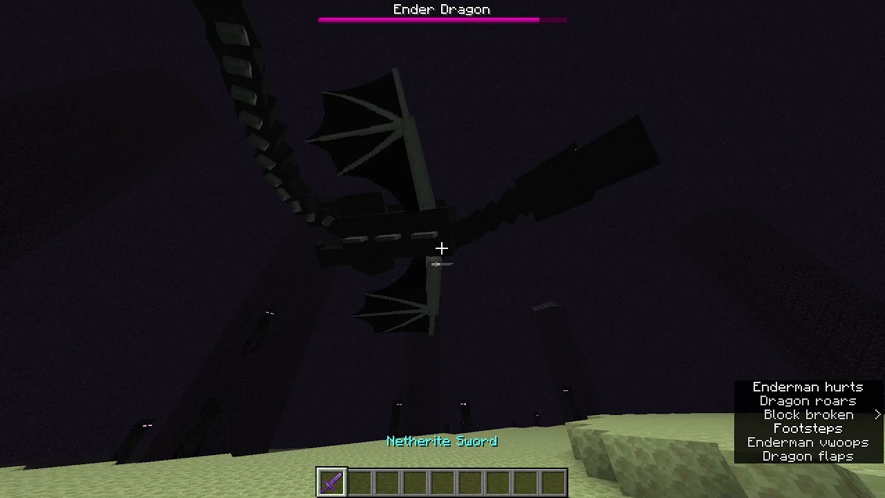 sharpness 1000 netherite sword vs ender dragon - YouTube