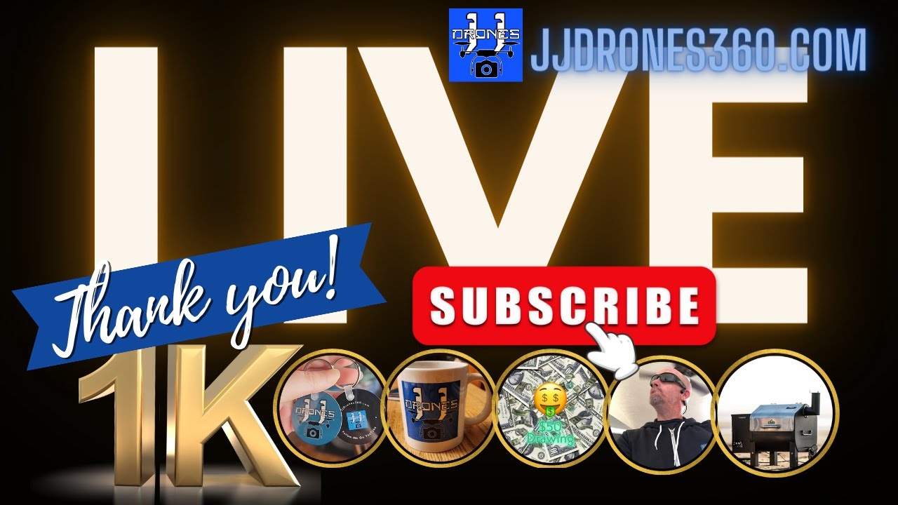 🔴JJDrones Sunday Get-Together: My Thank You 1K Subs Giveaway Live ...