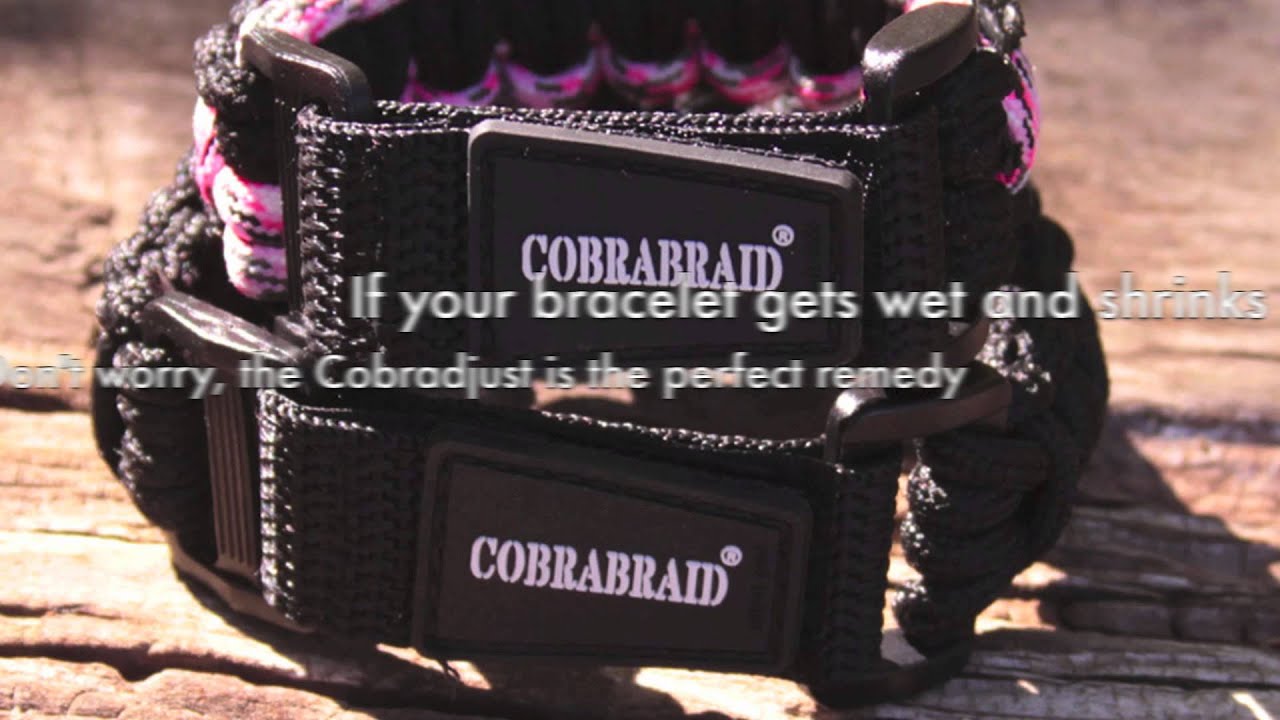 Cobrabraid Cobradjust Velcro Clasp for Pararcord Bracelets - YouTube