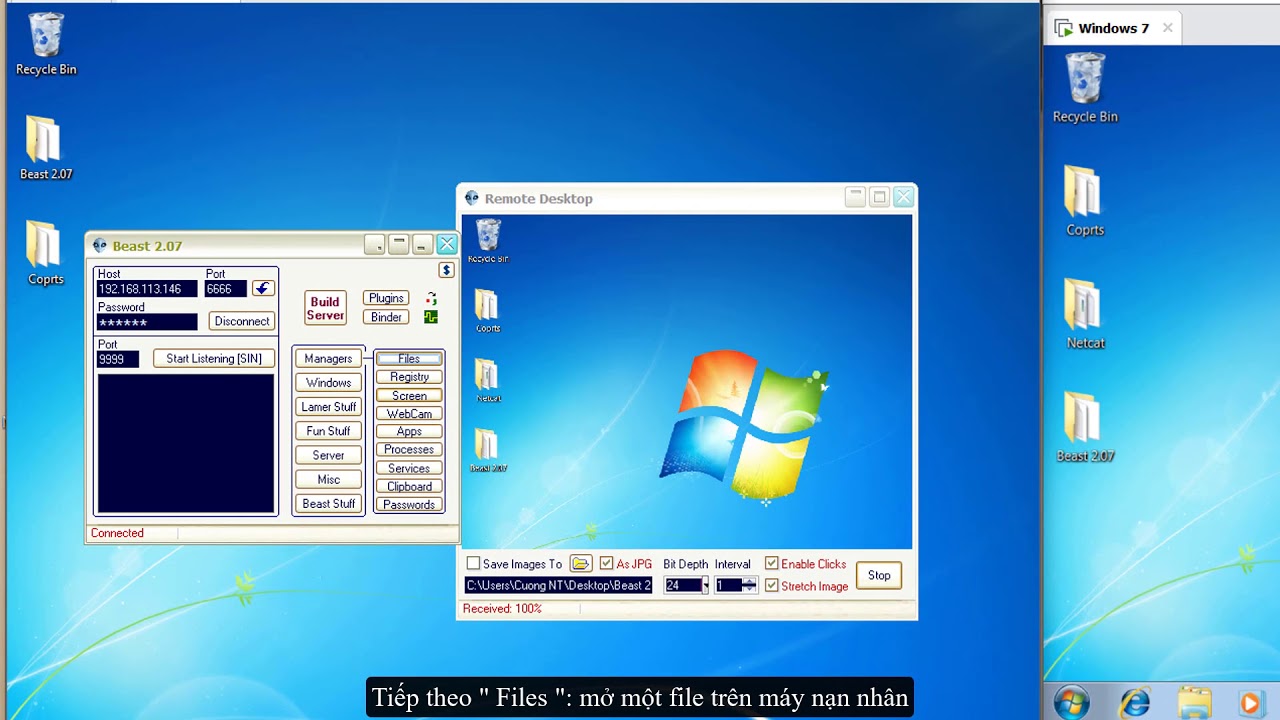 BM&ATHTTT - Bài tập 8: Sử dụng Trojan Beast và detect trojan - YouTube