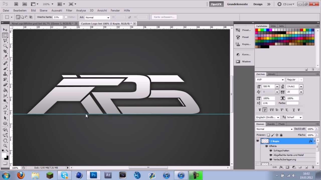 Custom 2D Text | Photoshop Tutorial (English) - YouTube