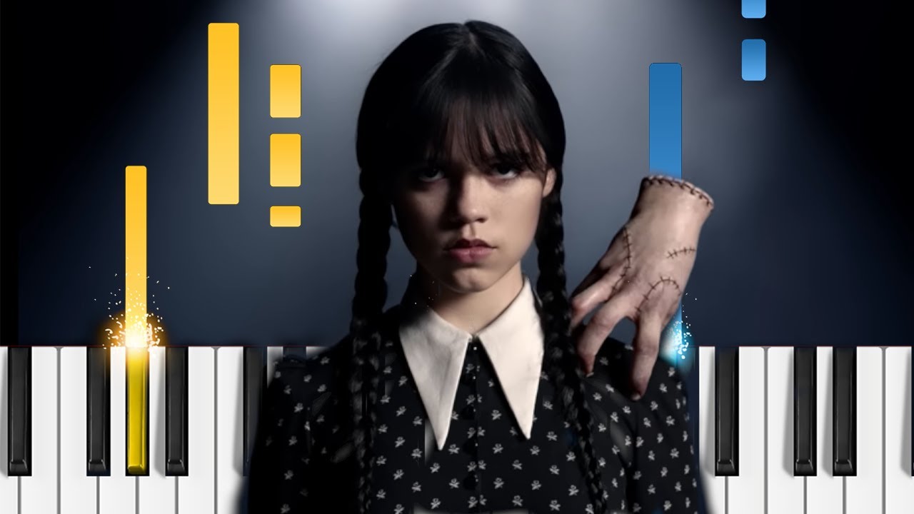 Wednesday - Opening Theme - EASY Piano Tutorial - YouTube