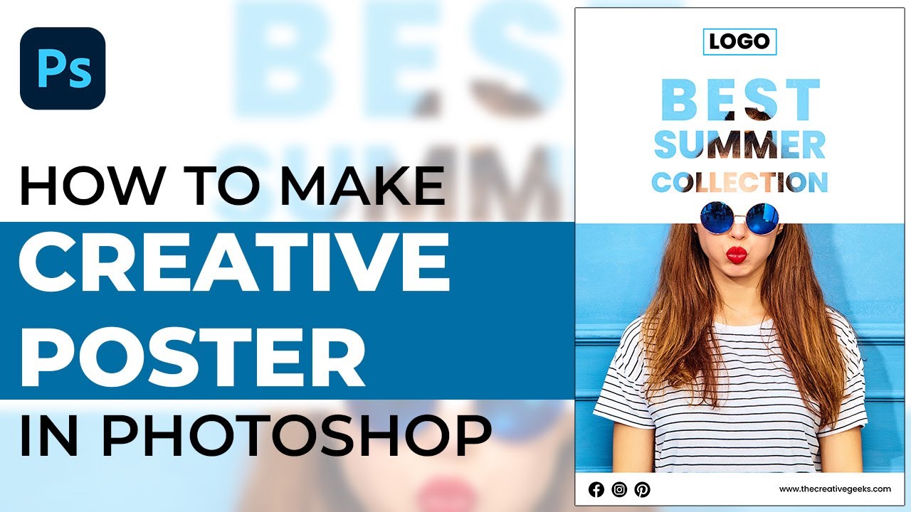 How to make a creative sunglass poster in Photoshop | Summer Vibes ...